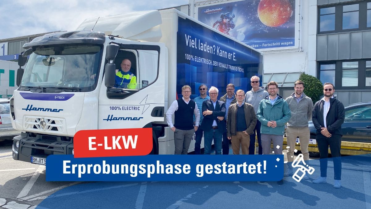 Erprobungsphase E-LKW startet - Hammer GmbH & Co. KG